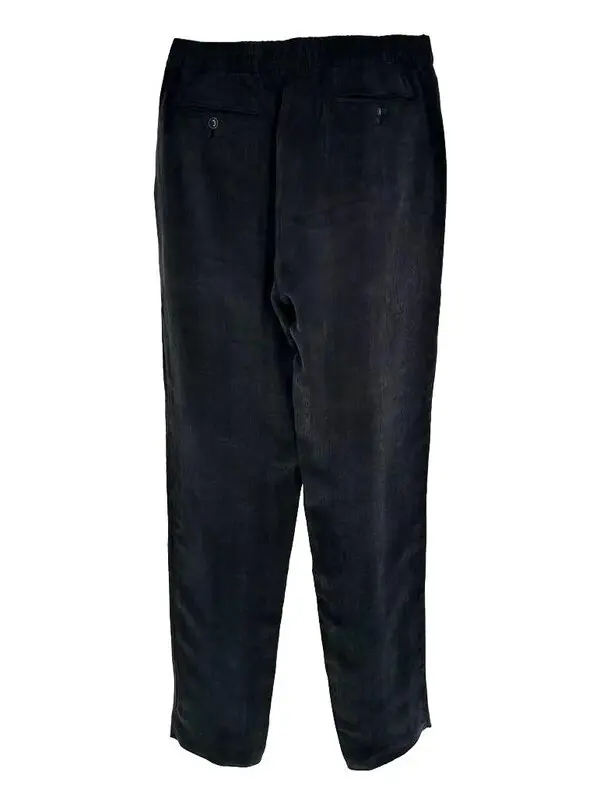 Giorgio Armani Pleated Corduroy Trousers - Black