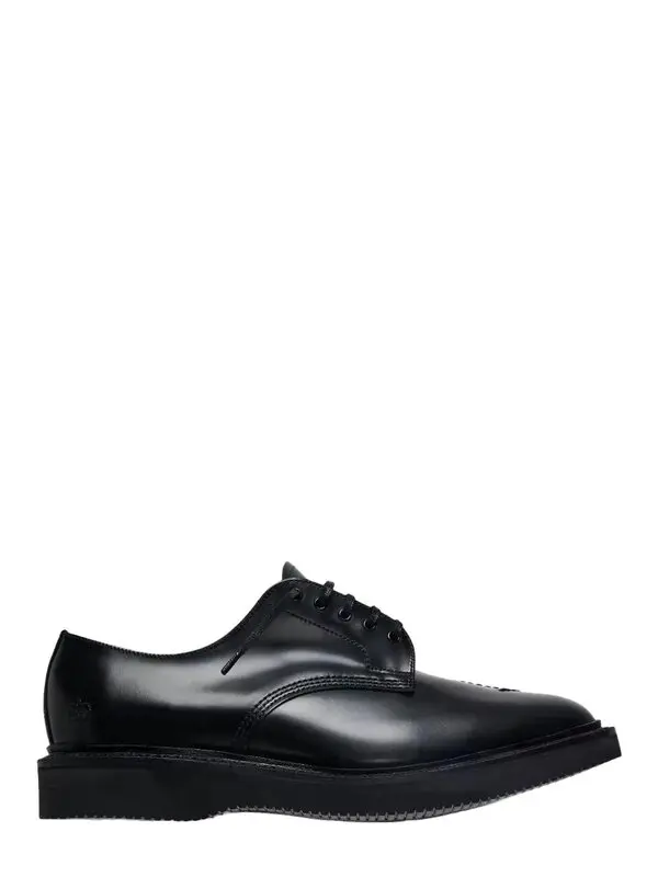 Comme Des Garçons Embroidered Leather Shoes - Black