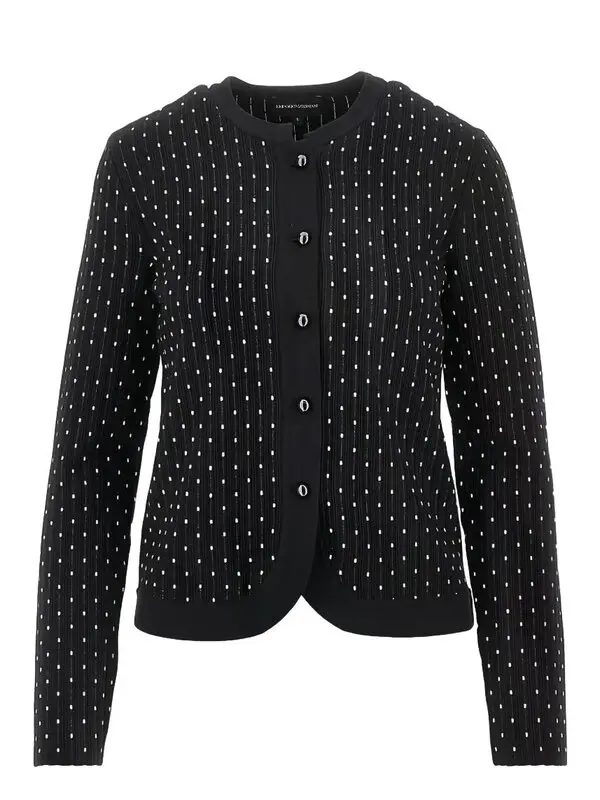 Emporio Armani Button-up Long-sleeve Cardigan - Black