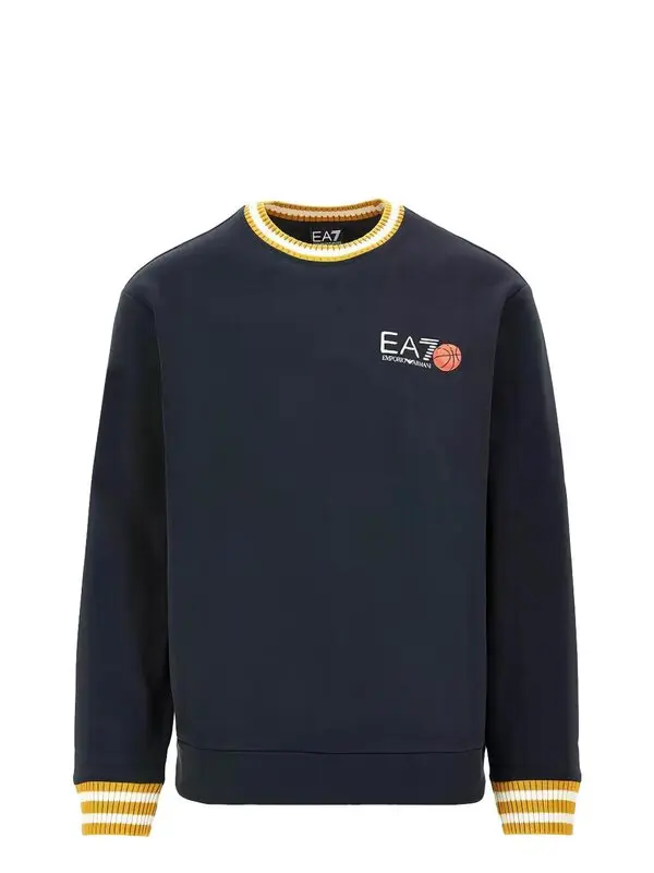EA7 Graphic Series Logo-print Sweatshirt - Blue