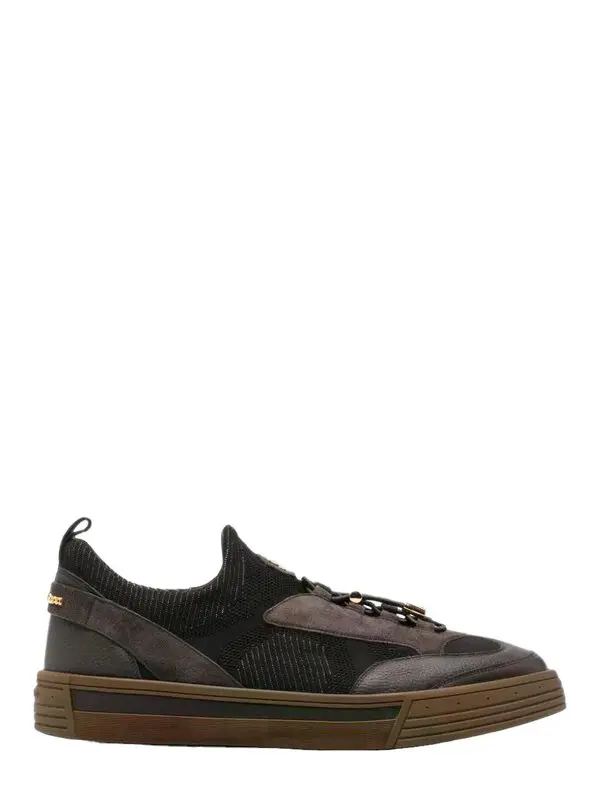 Stefano Ricci Panelled Mesh Sneakers - Black