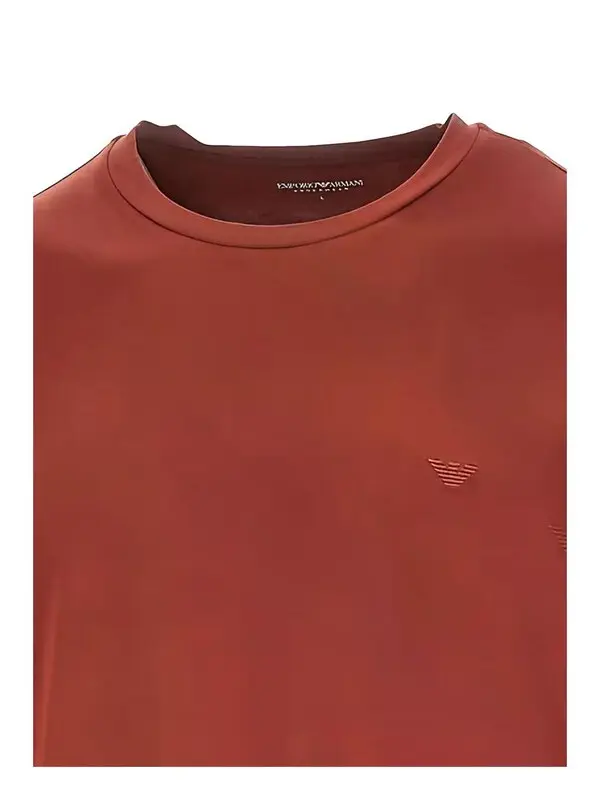 EA7 Logo-print Long-sleeve T-shirt - Red