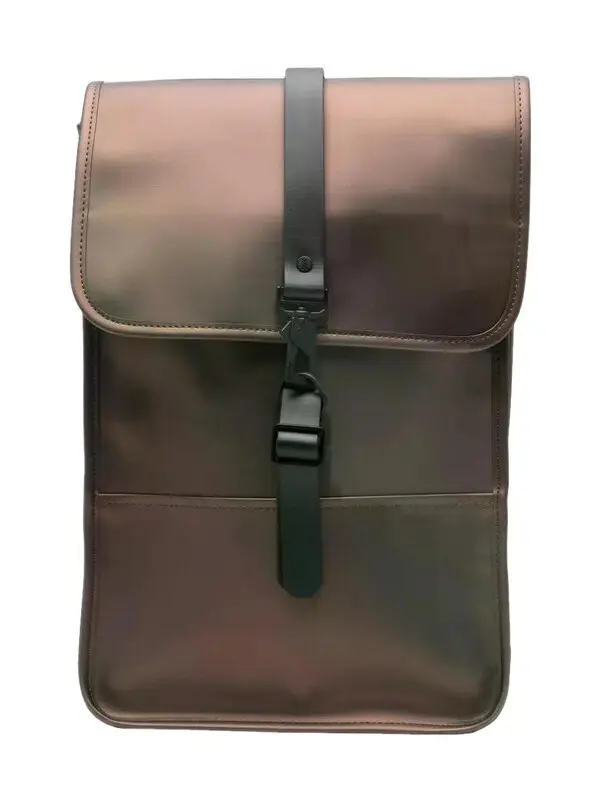 Rains Foldover Carabiner-fastening Backpack - Brown