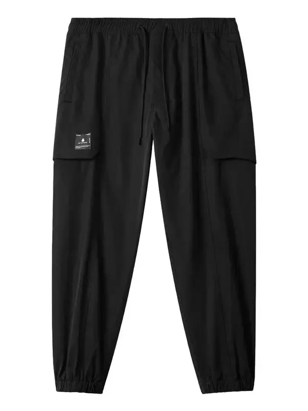FINGERCROXX Logo-patch Track Pants - Black