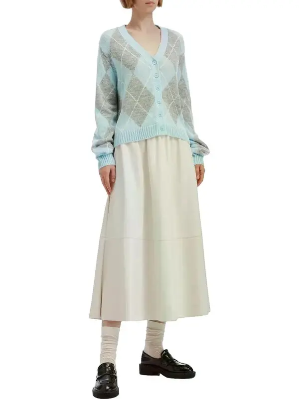 B+AB Argyle Knit Cardigan - Blue