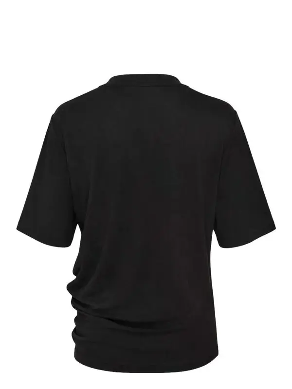 CLUB21 COLLECTION Willa Mock-neck T-shirt - Black