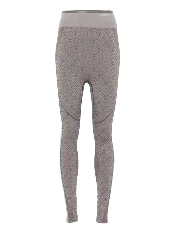 Casablanca Monogram-pattern Leggings - Grey