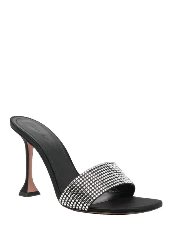 Amina Muaddi Andreea Crystal-embellished Sandals - Black