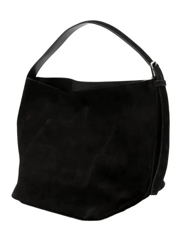 TOTEME Belted Suede Tote Bag - Black