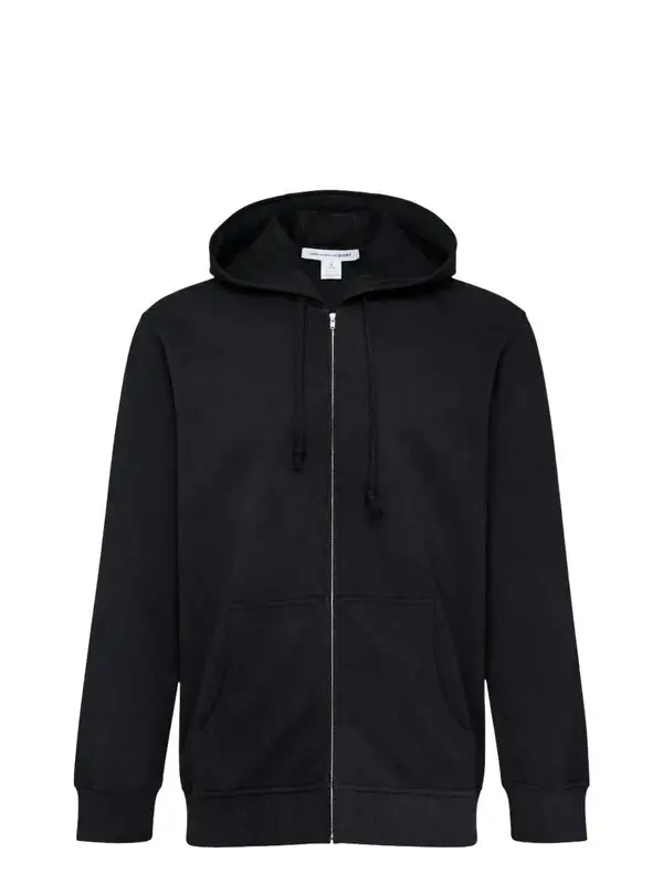 Comme Des Garçons Train Print Zip-up Hoodie - Black
