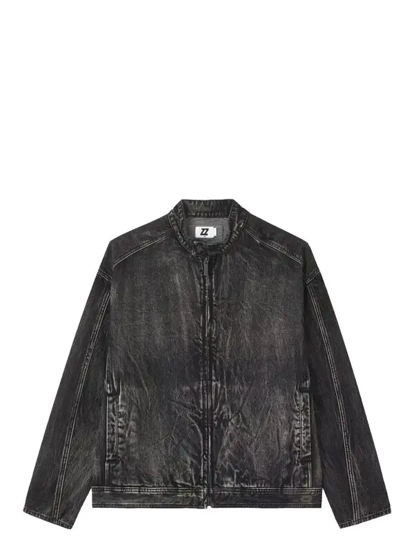 Izzue Acid Wash Denim Jacket - Black