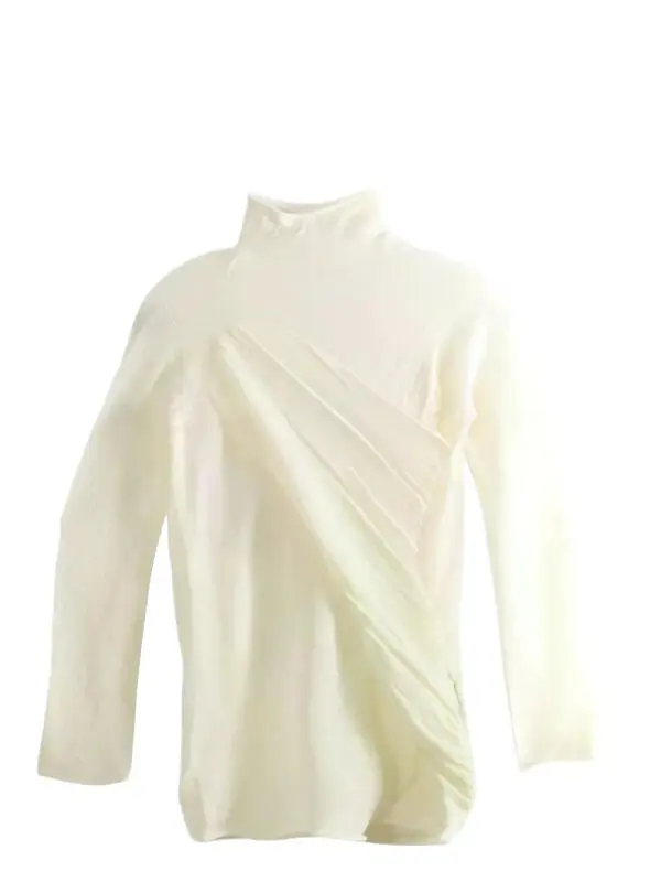 Issey Miyake Ruched Long-sleeve Top - Neutrals