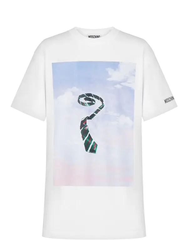 Moschino Graphic Print Cotton T-shirt - White
