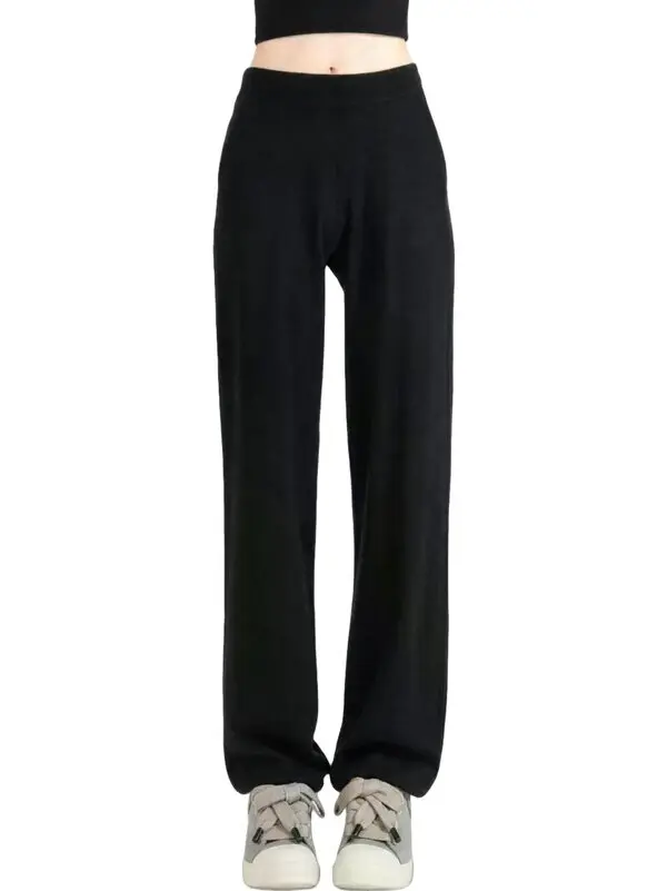 Frenckenberger Drawstring Straight-leg Trousers - Black