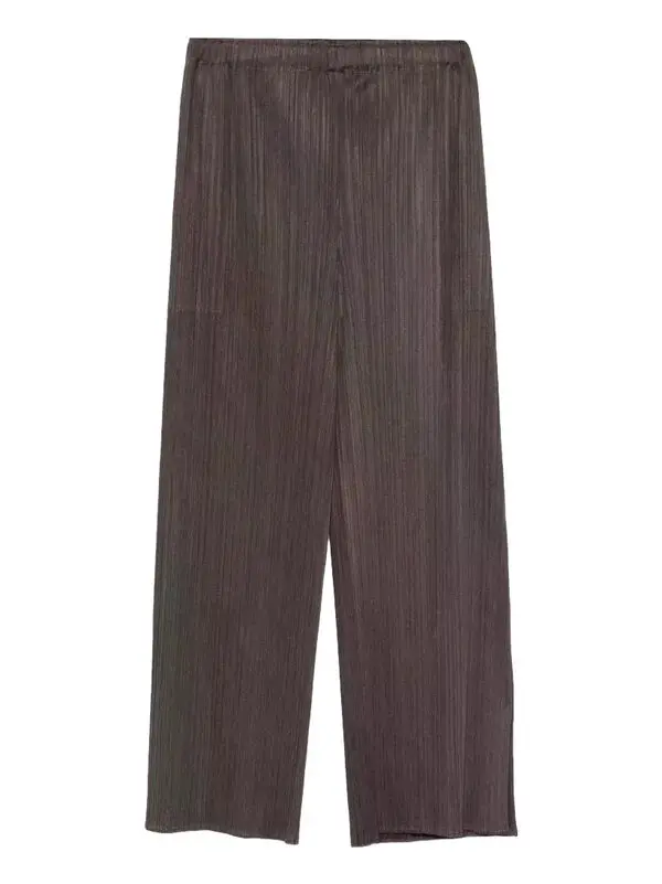 Issey Miyake Dark Pleated Texture Trousers - Grey