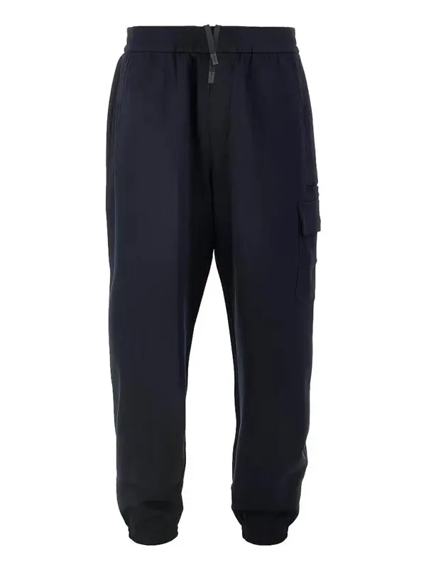 Emporio Armani Drawstring Cargo Pants - Blue