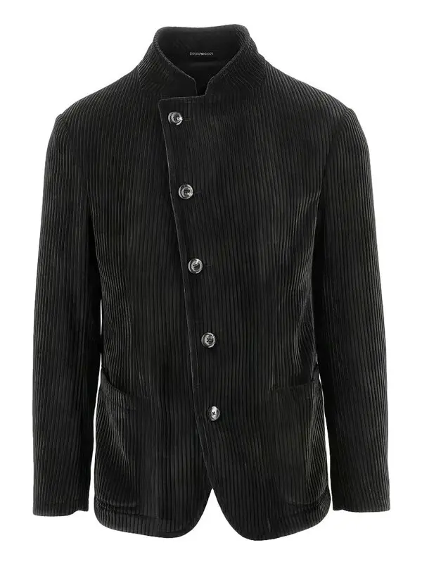 Emporio Armani Corduroy-effect Jacket - Black