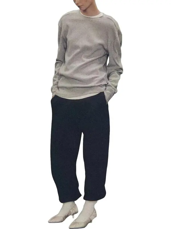 ENTIRE STUDIOS Waffle-knit Long-sleeve T-shirt - Grey