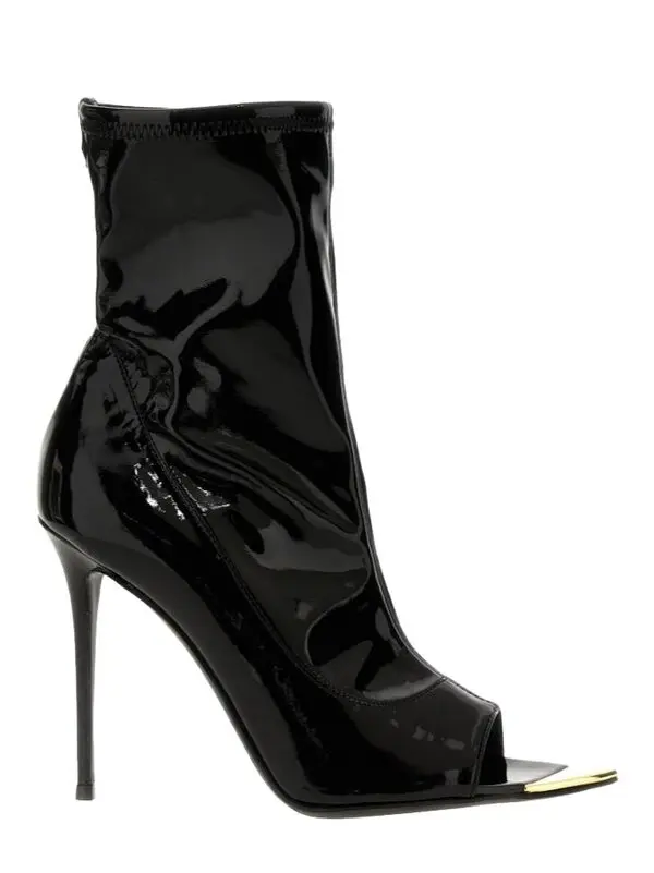 GIUSEPPE ZANOTTI Intriigo Peep-toe Ankle Boots - Black