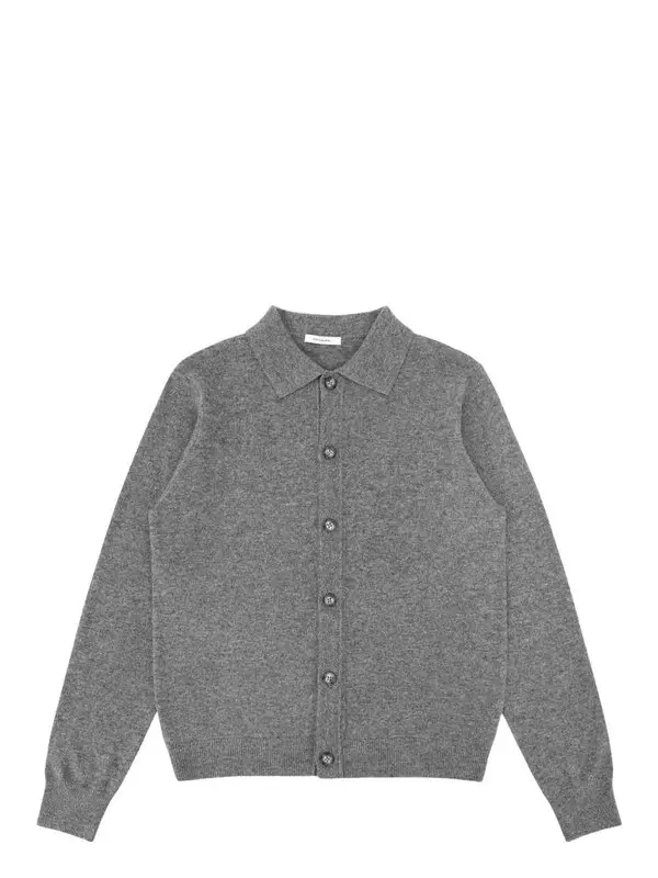 ENTIRE STUDIOS Knitted Cardigan With Polo Collar - Grey