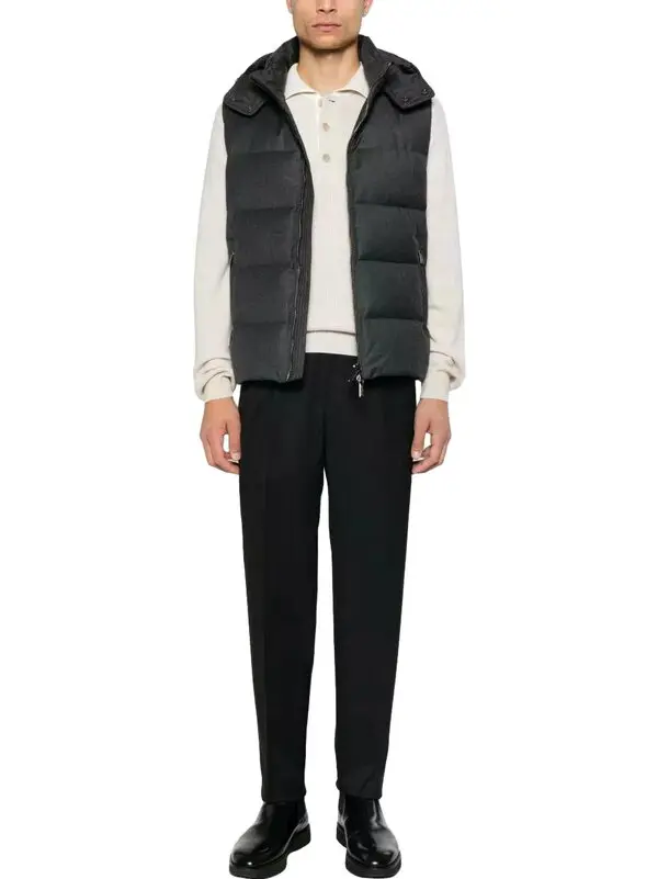 Zegna Pleated Trousers With Elasticated Waistband - Black