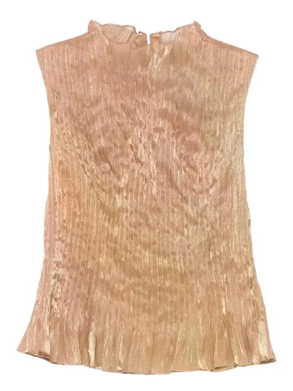 Aje Sleeveless High Neck Peplum Top - Neutrals