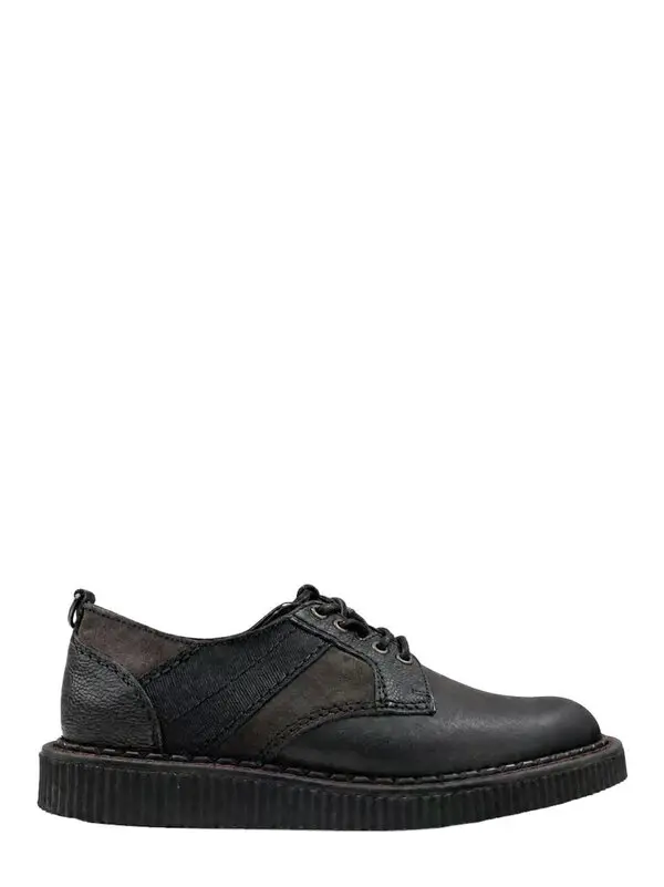 NICHOLAS DALEY George Cox Rebel Panelled Leather Derby Shoes - Black