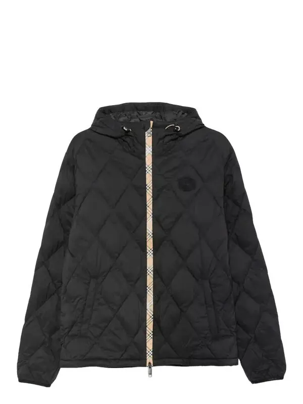 Burberry Quilted Hooded Jacket - Black