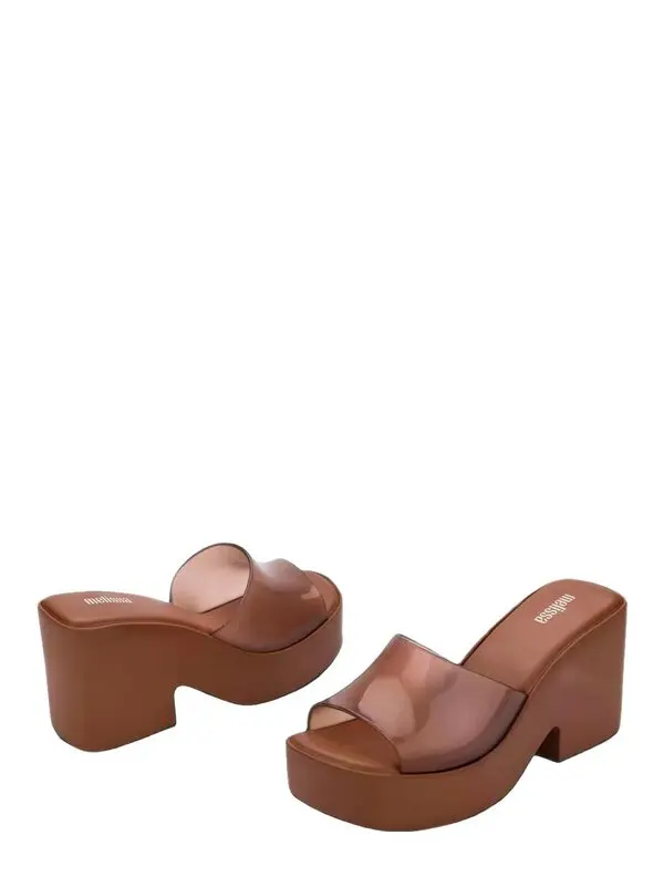 Melissa Posh Ad Platform Sandals - Brown
