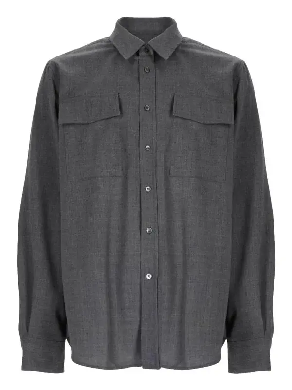 AMI Paris Flap-pocket Shirt - Grey