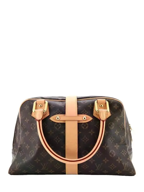 LOUIS VUITTON Manhattan Handbag Monogram Canvas Gm Satchel - Brown
