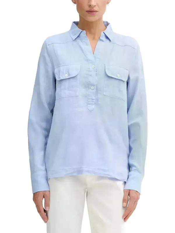 MOS MOSH Linen Shirt - Blue