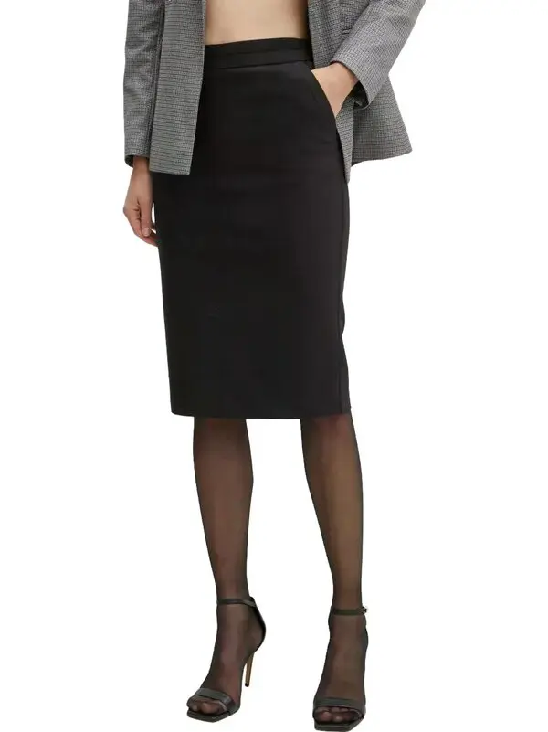MORGAN Jrose.f High-waisted Pencil Midi Skirt - Black