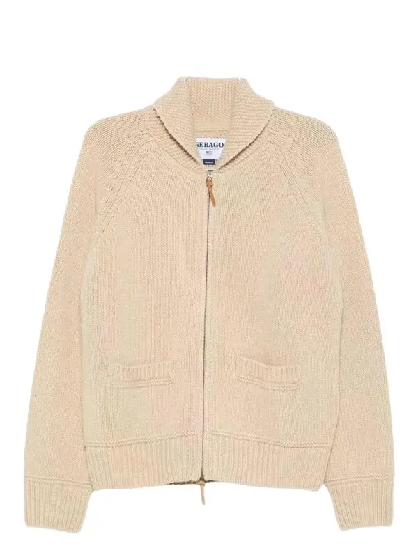 SEBAGO Anchor Intarsia Zip-up Cardigan - Neutrals
