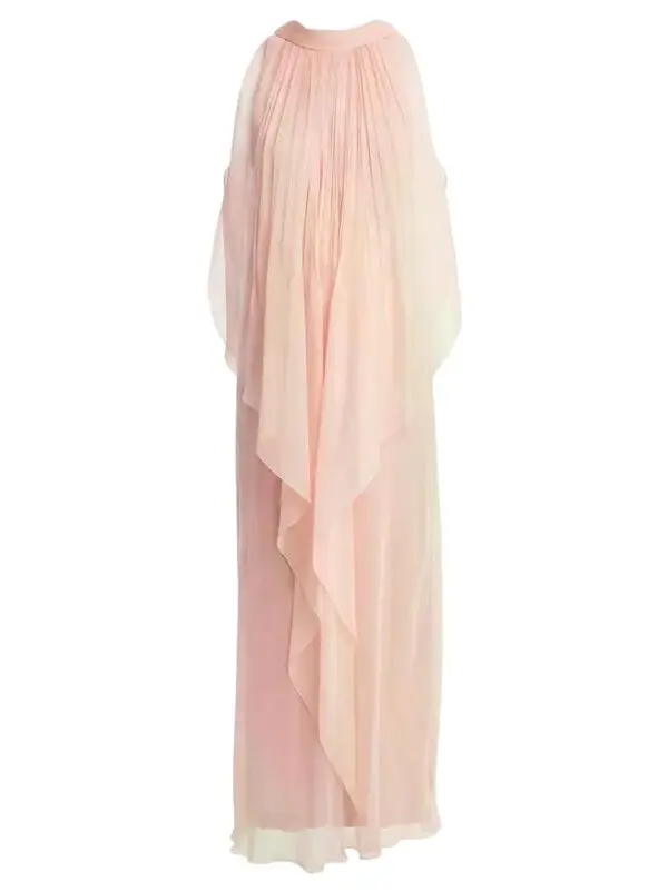 IRINA SCHROTTER Farah Pleated Maxi Dress - Pink