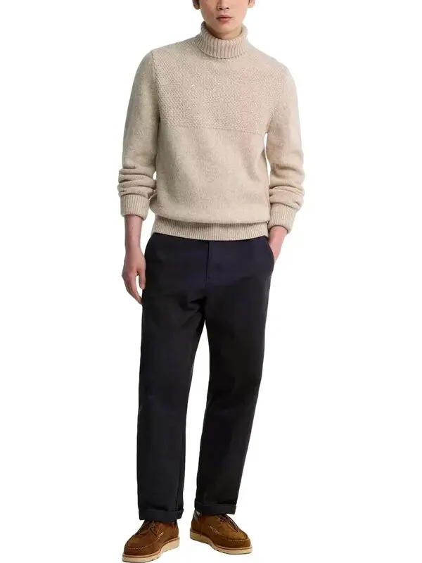 Barbour Northcliffe Submariner Wool Roll-neck Sweater - Neutrals