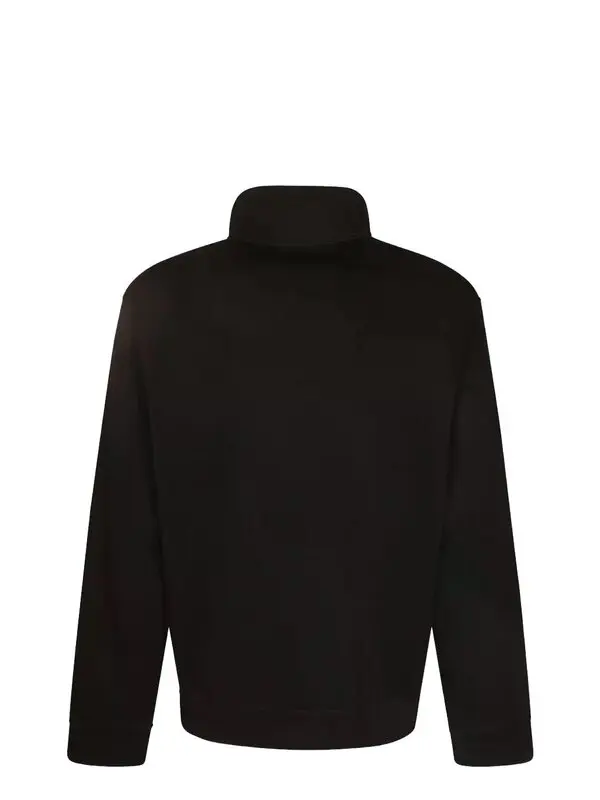 Emporio Armani Zip-up High-neck Sweatshirt - Black