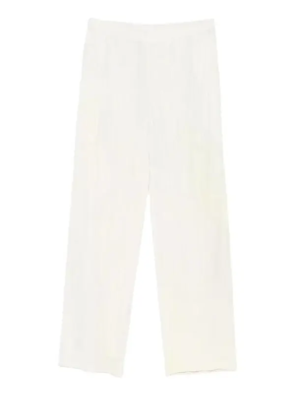 Issey Miyake Cropped Pleated Trousers - Yellow