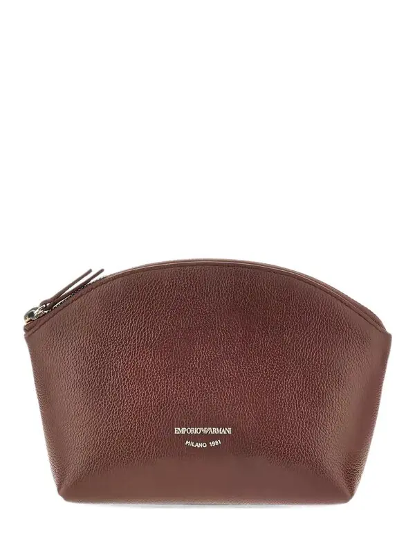 Emporio Armani Grained Leather Pouch - Red
