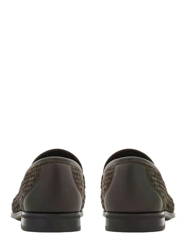 FERRAGAMO Gancini Ornament Loafers - Brown