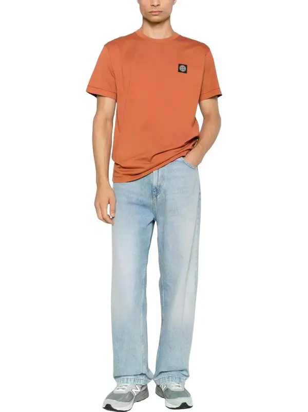 Stone Island Logo-patch T-shirt - Orange