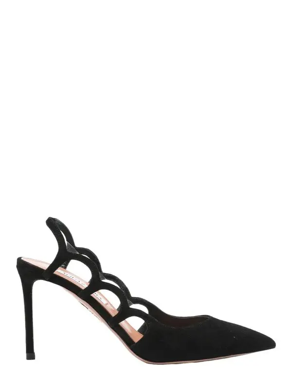 AQUAZZURA Pointed Toe Slingback Stiletto Pumps - Black