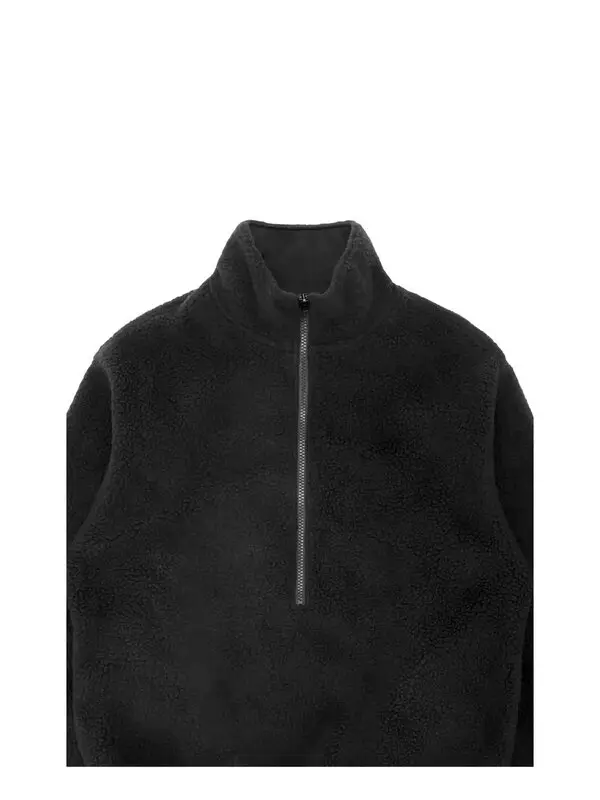 ENTIRE STUDIOS Half-zip Fleece Sweater - Black