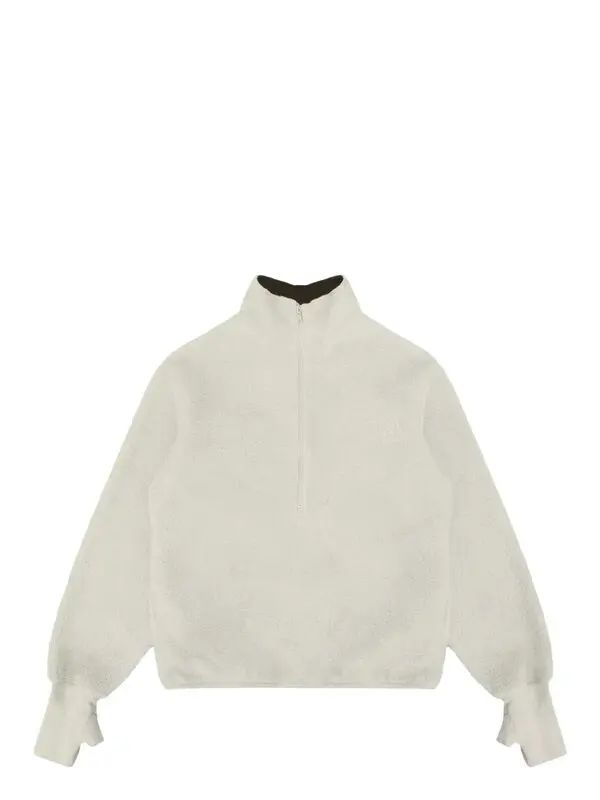ENTIRE STUDIOS Fleece Quarter-zip Sweater - Neutrals