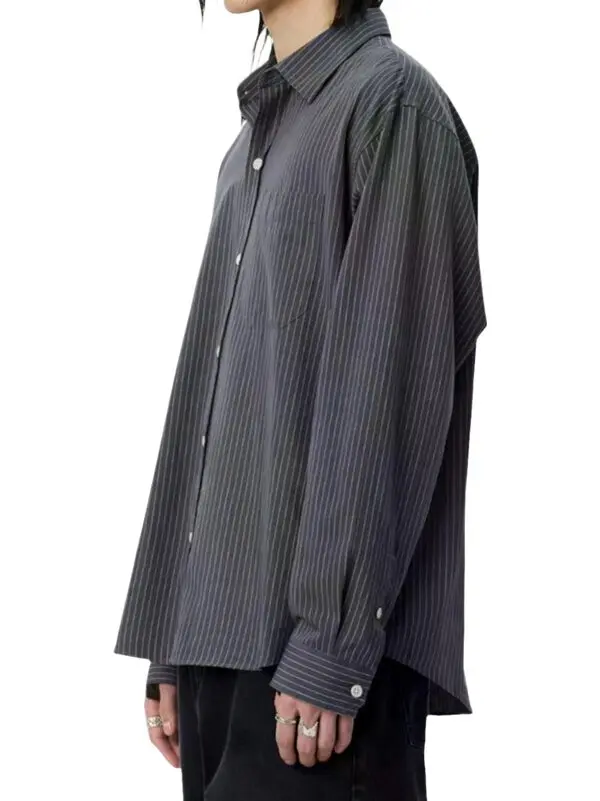 MFPEN Distant Striped Shirt - Grey