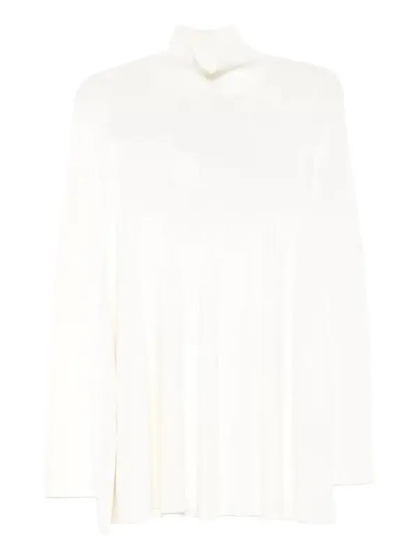 TOTEME Crepe Turtleneck Sweater - Neutrals