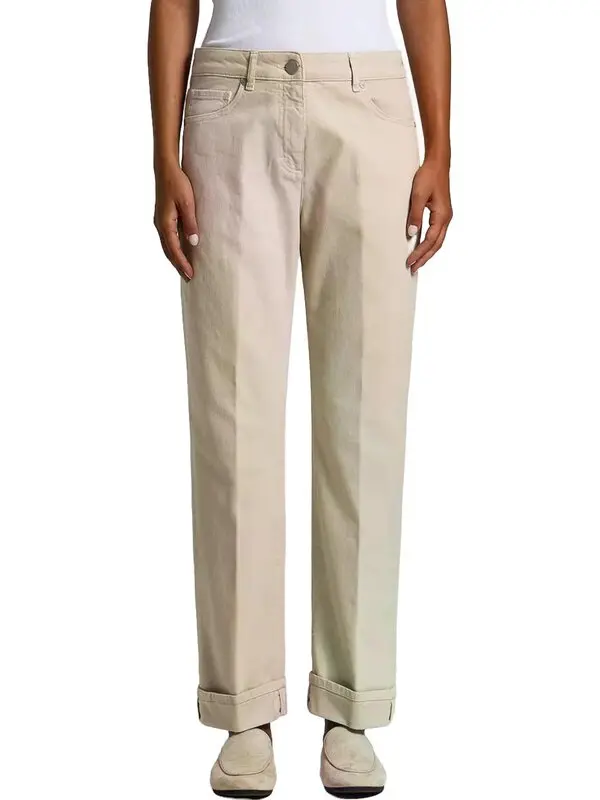 Peserico Turn-up Cuff Trousers - Neutrals