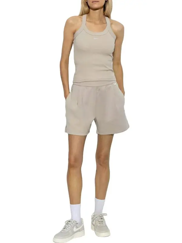 Nike Ribbed-knit Racerback Top - Neutrals