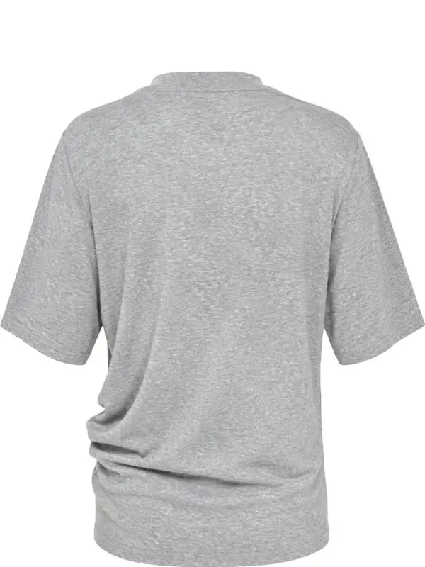 CLUB21 COLLECTION Willa Mock-neck T-shirt - Grey