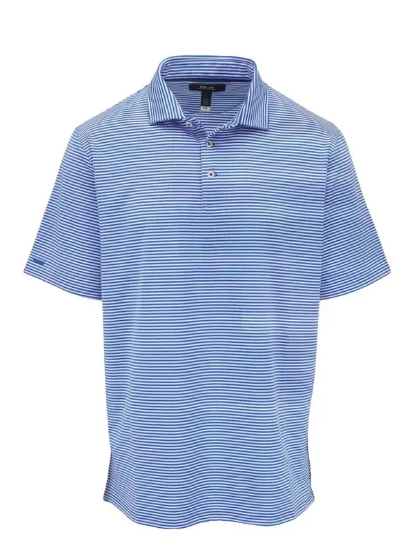 Rlx Ralph Lauren Striped Jersey Polo Shirt - Blue